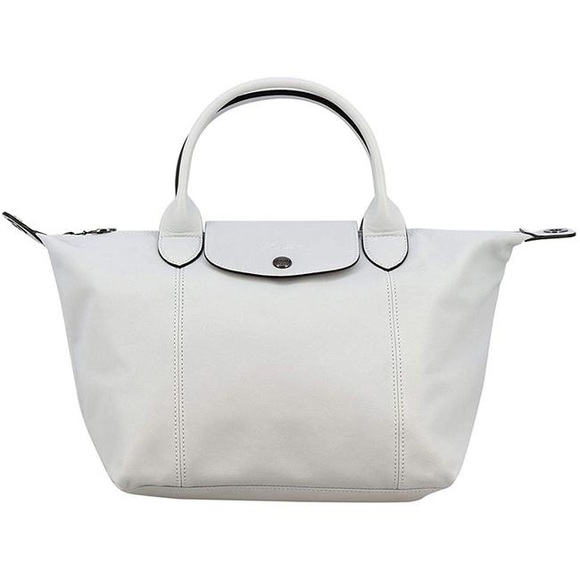 Longchamp | Bags | Longchamp Top Handle Shoulder Bag Small Cuir Grey ...